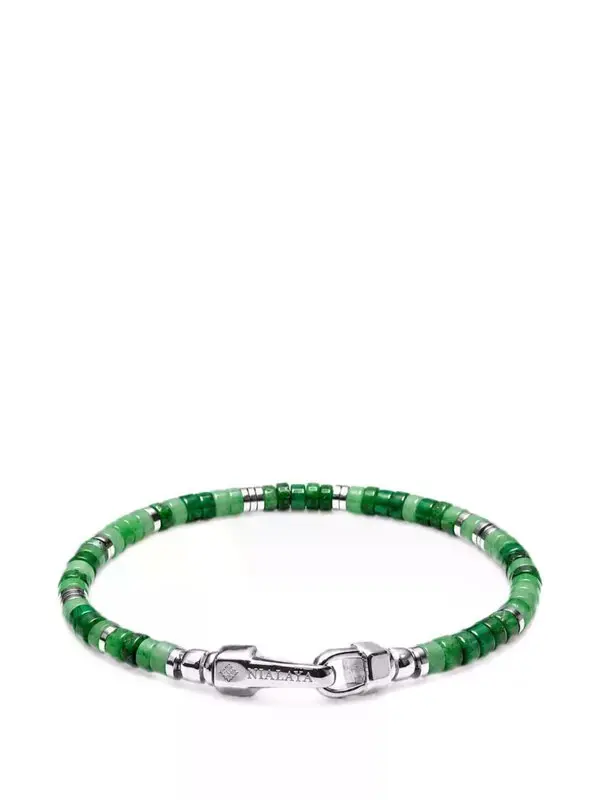 NIALAYA JEWELRY Logo-engraved Bracelet - Green