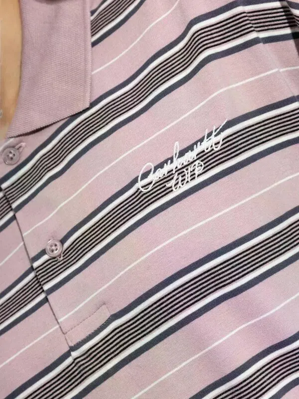 Carhartt Work In Progress Striped Long Sleeve Polo Shirt