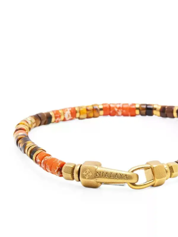 NIALAYA JEWELRY Beaded Logo-engraved Bracelet