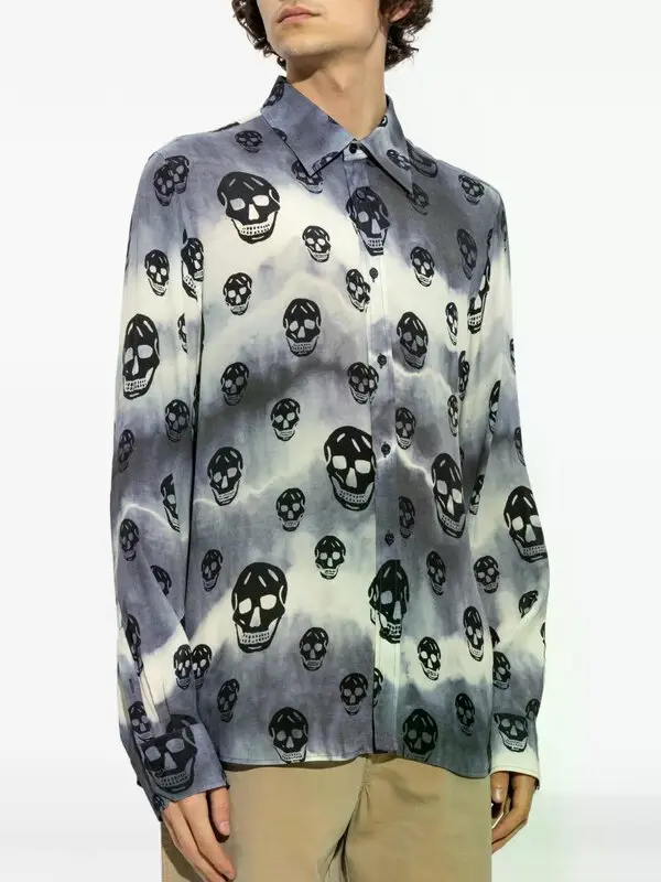 Alexander McQueen Skull-motif Tie-dye Shirt