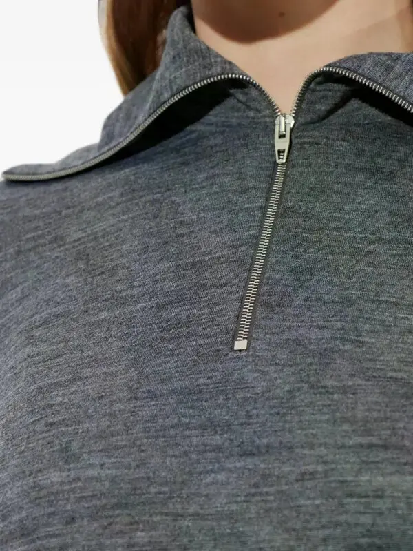 JIL SANDER Quarter-zip Stand-up Collar Top