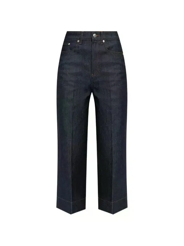 A.p.c. Thelma Jeans Cropped Wide-leg Jeans - Blue