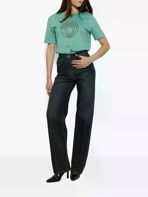 Versace Crystal-embellished Medusa T-shirt