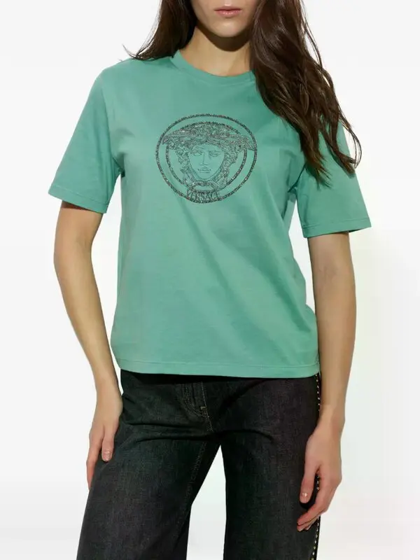 Versace Crystal-embellished Medusa T-shirt