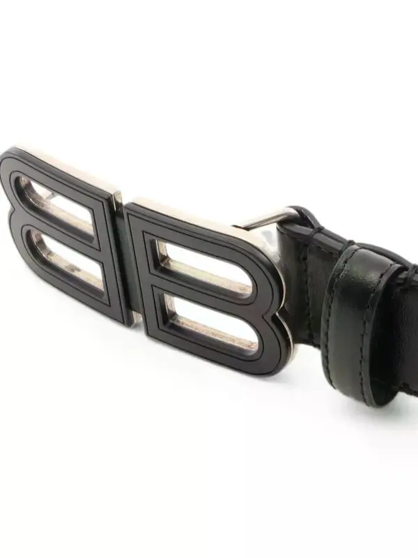 Balenciaga Bb Logo Buckle Leather Belt