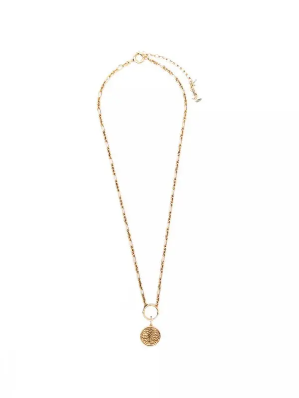 Saint Laurent Cassandre Medallion Necklace