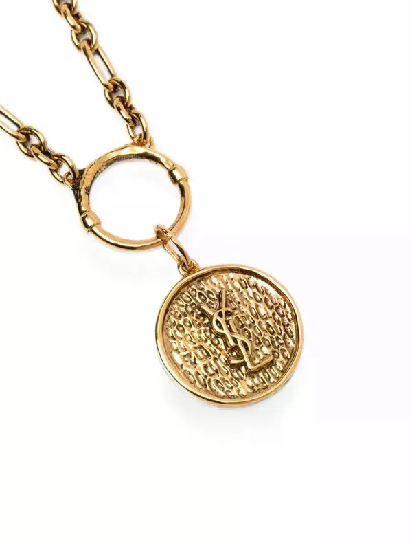 Saint Laurent Cassandre Medallion Necklace