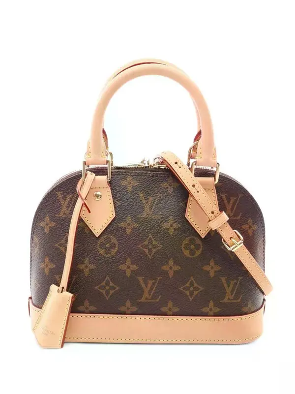 LOUIS VUITTON Monogram Alma Bb Tote Bag - Brown