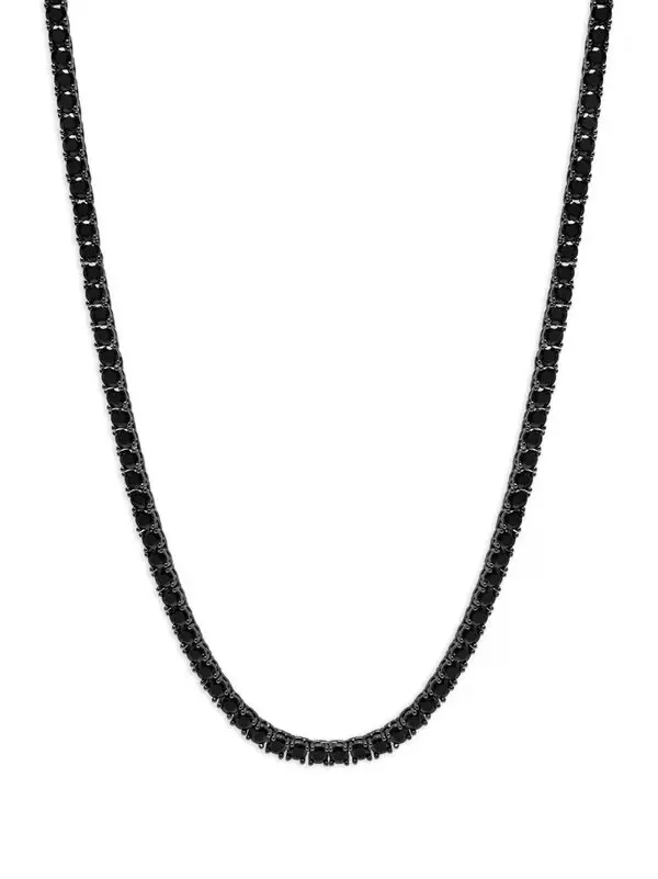 NIALAYA JEWELRY Tennis Necklace With Cubic Zirconia - Black