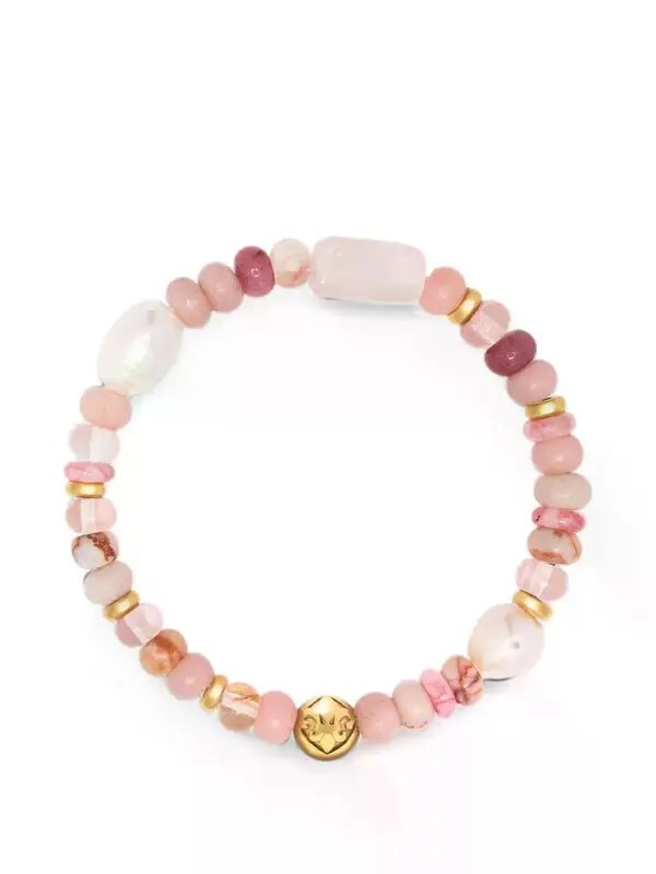 NIALAYA JEWELRY Embellished Freshwater Pearl And Beaded Bracelet - Pink