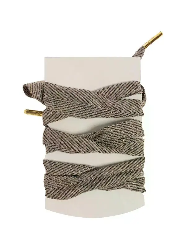 GOLDEN GOOSE Embellished Shoelaces - Brown