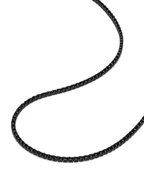 NIALAYA JEWELRY Tennis Necklace With Cubic Zirconia - Black