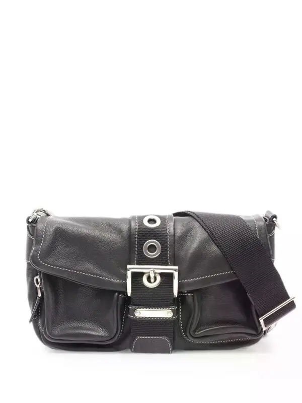 Prada 2010s Buckle-strap Pocket Shoulder Bag