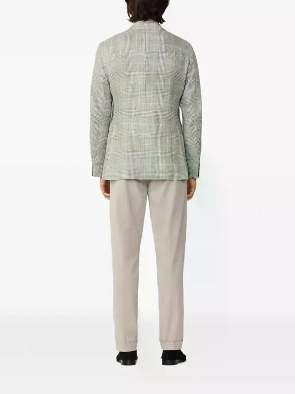 HACKETT LONDON Prince Of Wales-pattern Linen Blazer