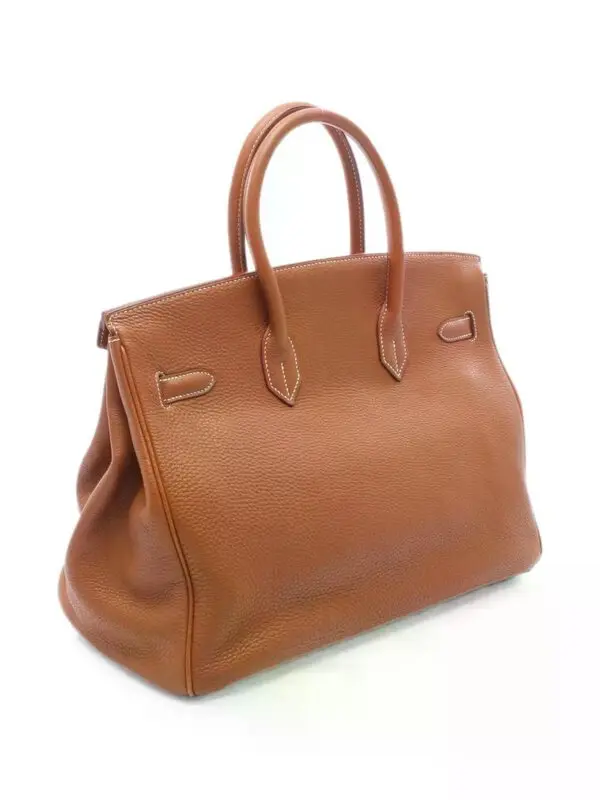 Hermès 2002 35 Birkin Clemence Leather Tote Bag