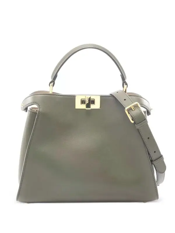Fendi Peekaboo Essential Tote Bag - Green