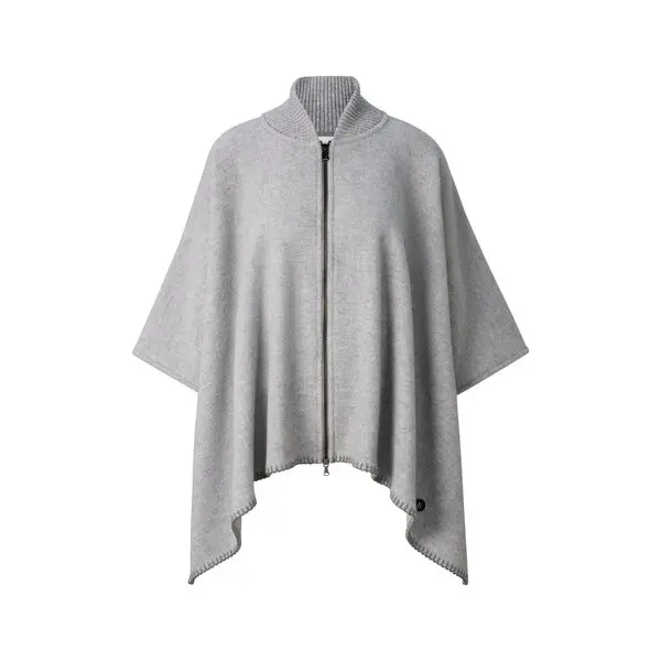 Bogner Nellie Wool Mix Poncho - Light Gray