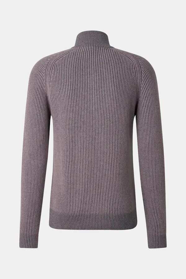 Bogner Dwayne Virgin Wool And Cashmere Turtleneck Sweater - Mauve/gray