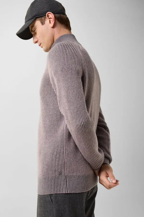 Bogner Dwayne Virgin Wool And Cashmere Turtleneck Sweater - Mauve/gray