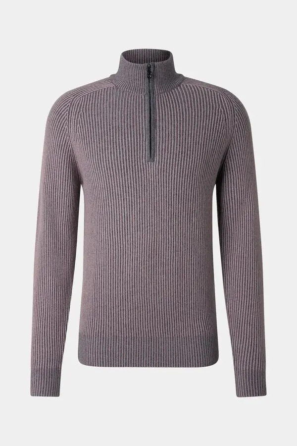 Bogner Dwayne Virgin Wool And Cashmere Turtleneck Sweater - Mauve/gray
