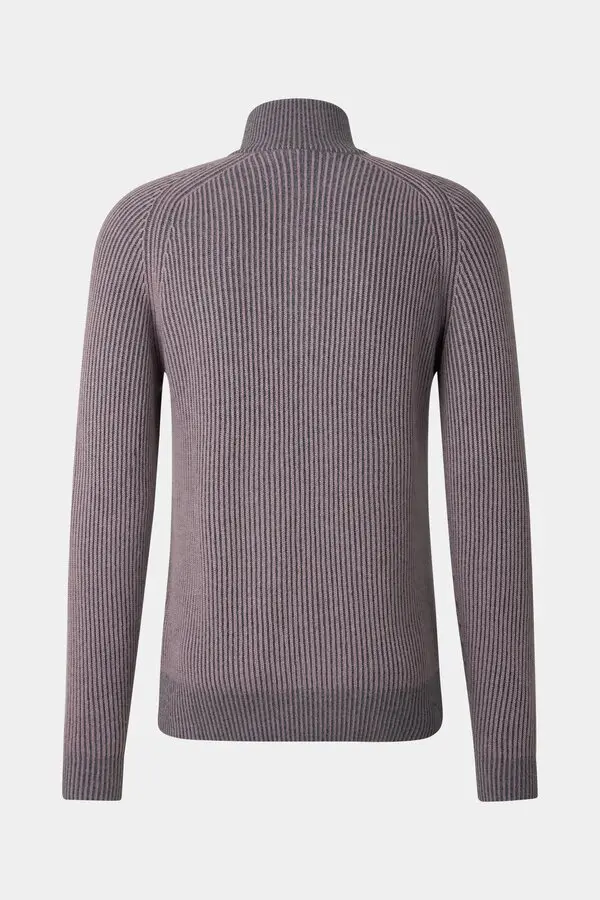 Bogner Dwayne Virgin Wool And Cashmere Turtleneck Sweater - Mauve/gray