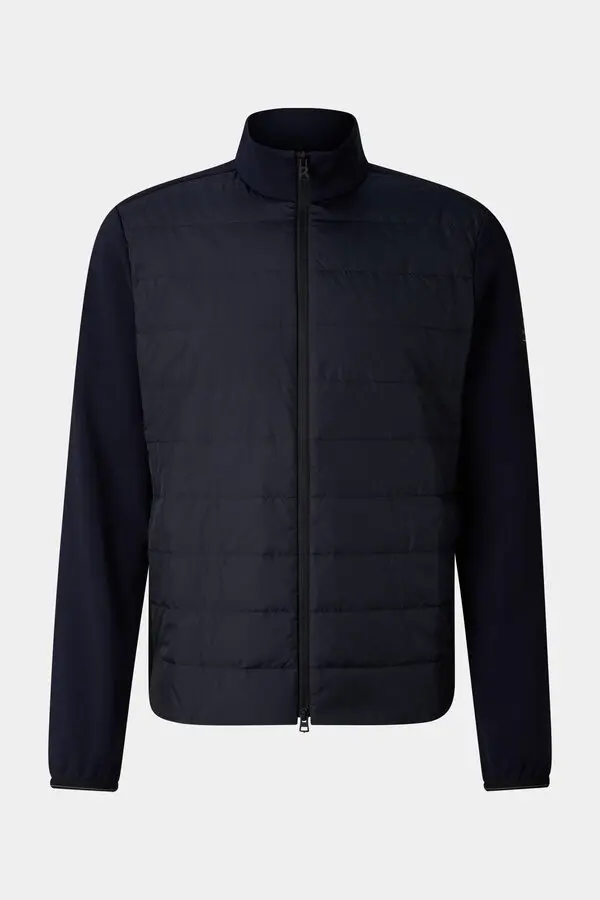 Bogner Banjan Mid-layer Hybrid Jacket With Quilted Front And Knit Panels