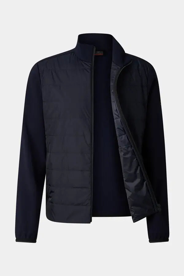 Bogner Banjan Mid-layer Hybrid Jacket With Quilted Front And Knit Panels