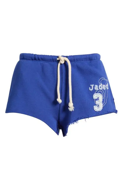 JADED LONDON Mini Cutoff Cotton Blend Sweat Shorts