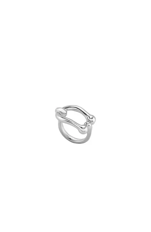 UNODE50 Sterling Plated Link Ring