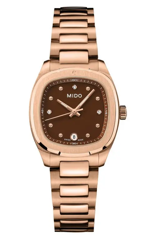 MIDO Multifort Tv Diamond Stainless Steel Watch