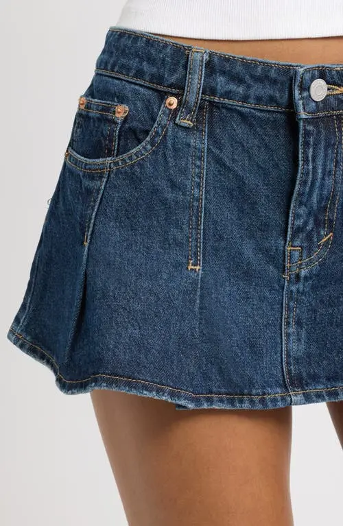PACSUN Piper Denim Micro Miniskirt - Medium Indigo