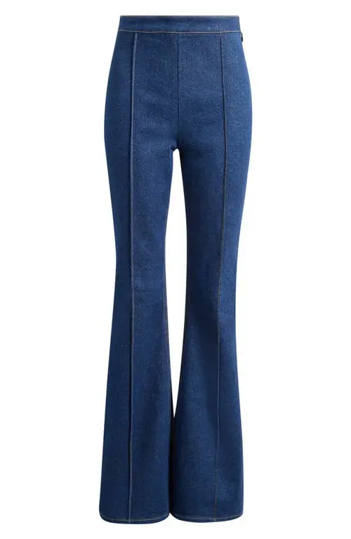 NADINE MERABI Flared Jeans With Pintuck Detail