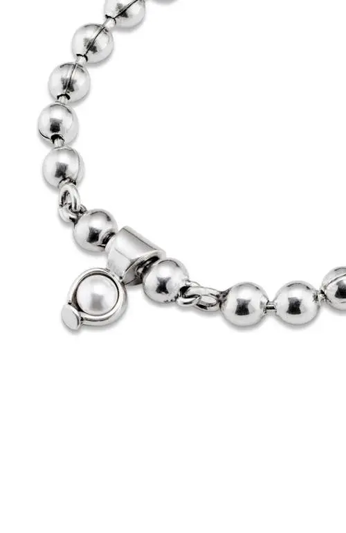 UNODE50 Sterling Plated Charm With Pearl