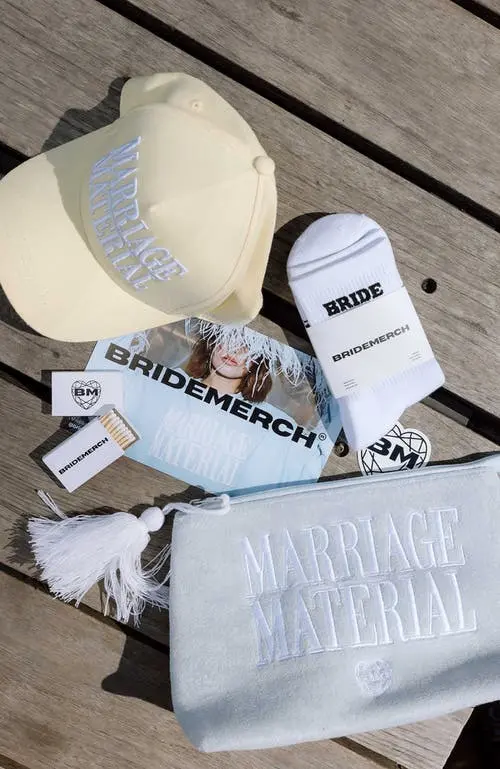 BRIDEMERCH Brademerch Marriage Material™ Collection Terry Cloth Beach Tote