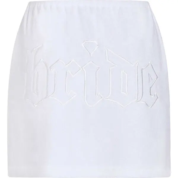 BRIDEMERCH Brademerch Terry Bride Midi Skirt - White