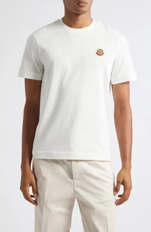 Moncler Leather Logo Patch Cotton T-shirt