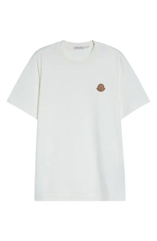Moncler Leather Logo Patch Cotton T-shirt