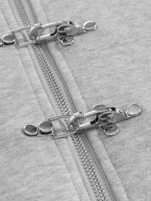 AELFRIC EDEN Boxy Metal Toggle-zip Up Hoodie