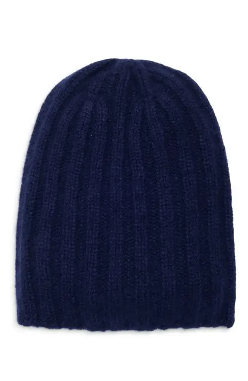 Johnstons Of Elgin Cashmere & Silk Rib Beanie - Cloud Klein Hd4510