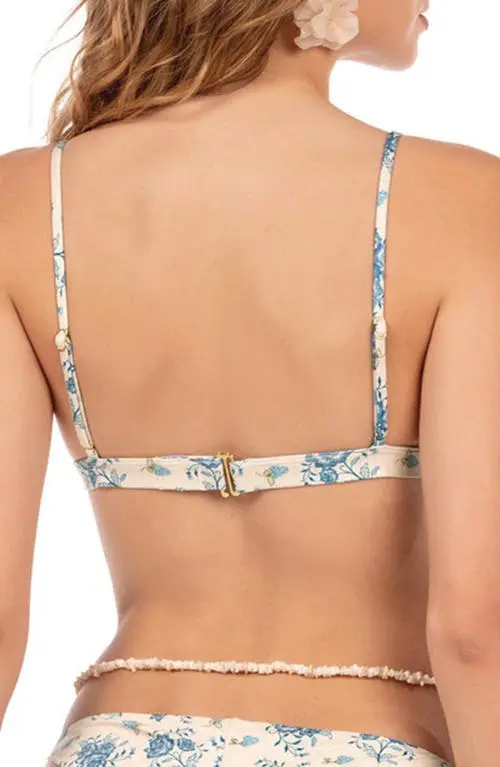 Agua Bendita Lisa Rose Detail Triangle Bikini Top