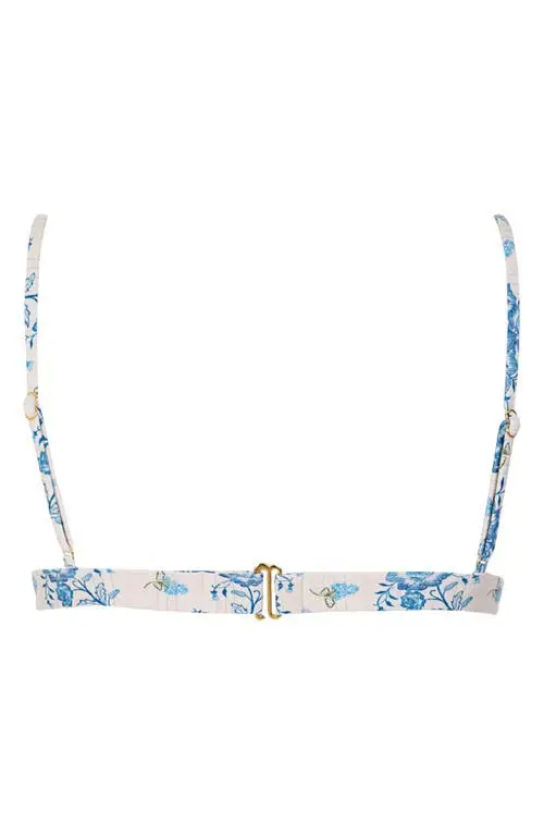 Agua Bendita Lisa Rose Detail Triangle Bikini Top