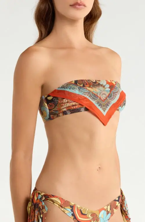 JADED LONDON Scarf Print Bikini Top