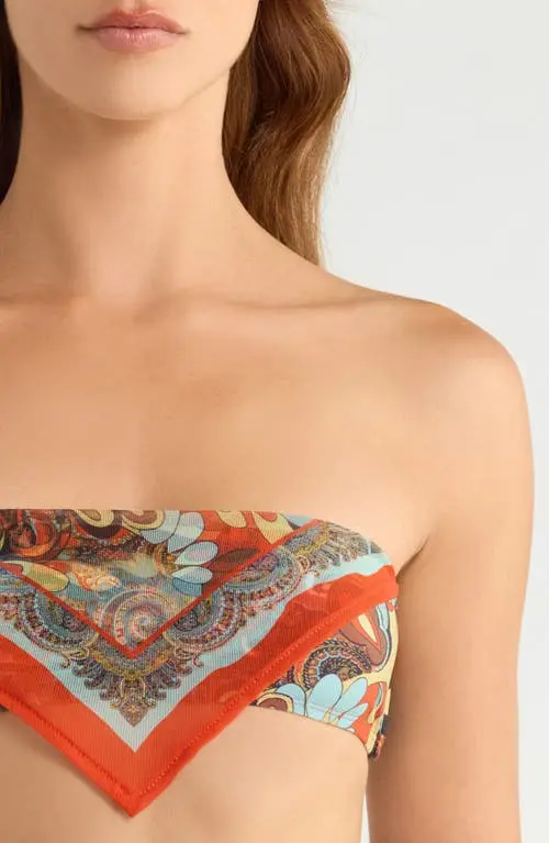 JADED LONDON Scarf Print Bikini Top