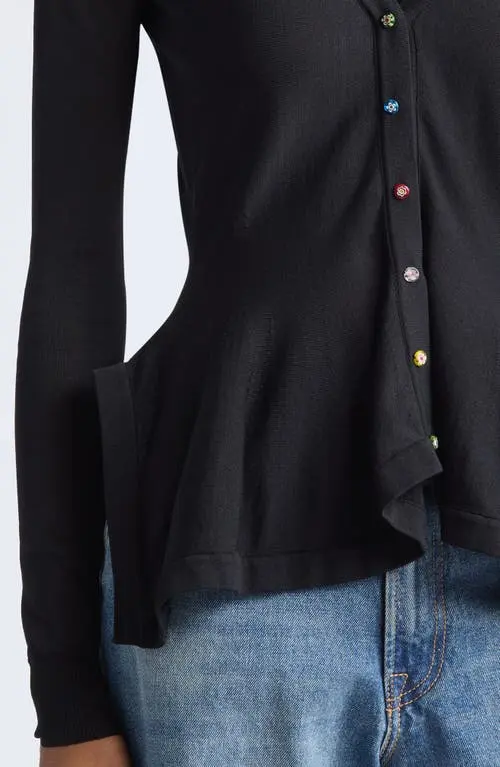 Staud Jamie Ruffle Hem Cardigan