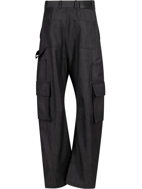 Balenciaga Cargo Wool Pants With Tapered Leg