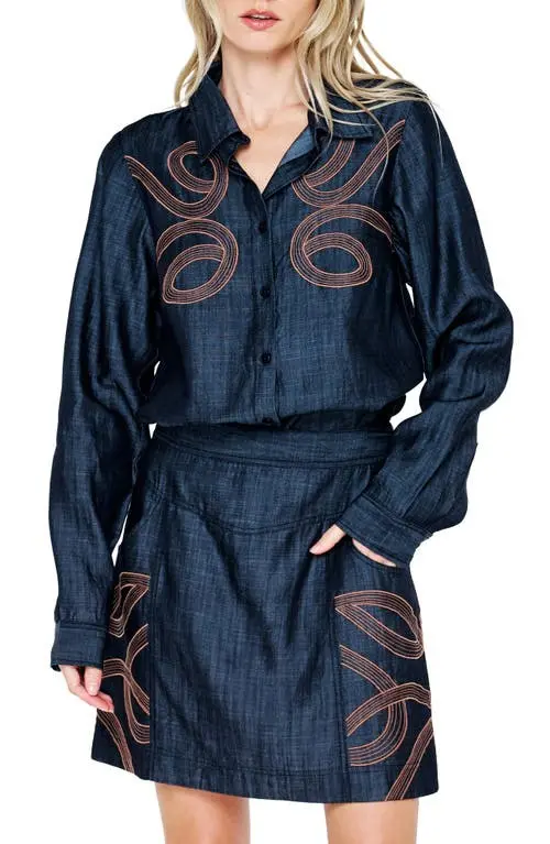 CIEBON Julianna Embroidered Tencel® Lyocell Shirt