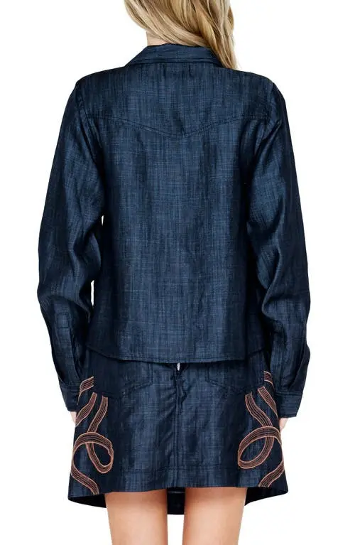 CIEBON Julianna Embroidered Tencel® Lyocell Shirt