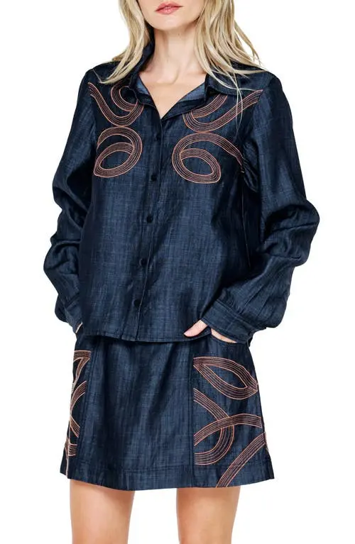 CIEBON Julianna Embroidered Tencel® Lyocell Shirt