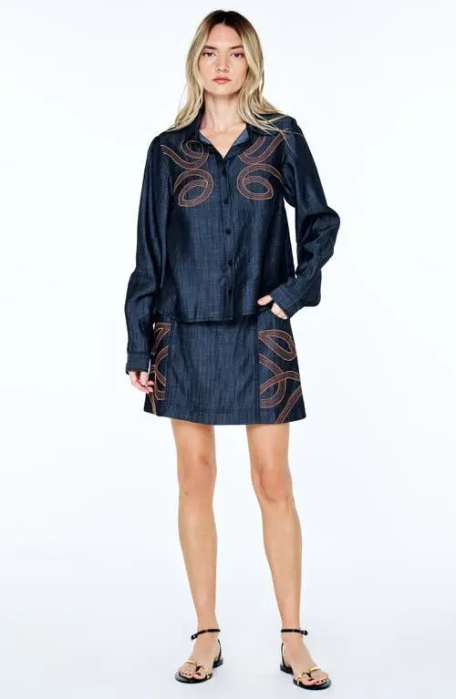 CIEBON Julianna Embroidered Tencel® Lyocell Shirt