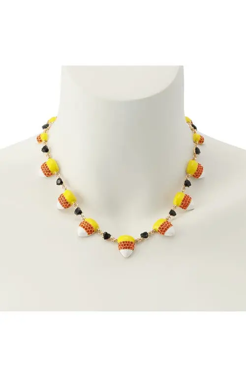 Betsey Johnson Candy Corn Frontal Necklace